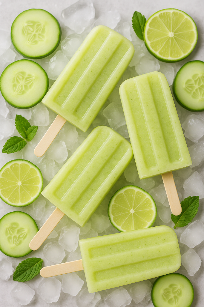 Cucumber Lime Popsicles - SaJe Family Farm
